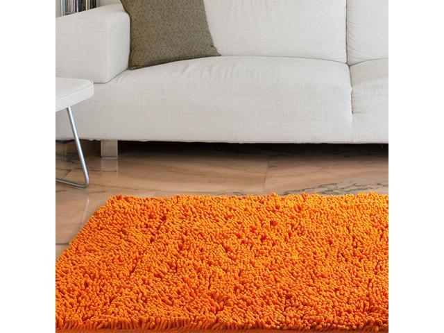 Lavish Home High Pile Shag Rug Carpet - Orange - 21x36 - Newegg.com