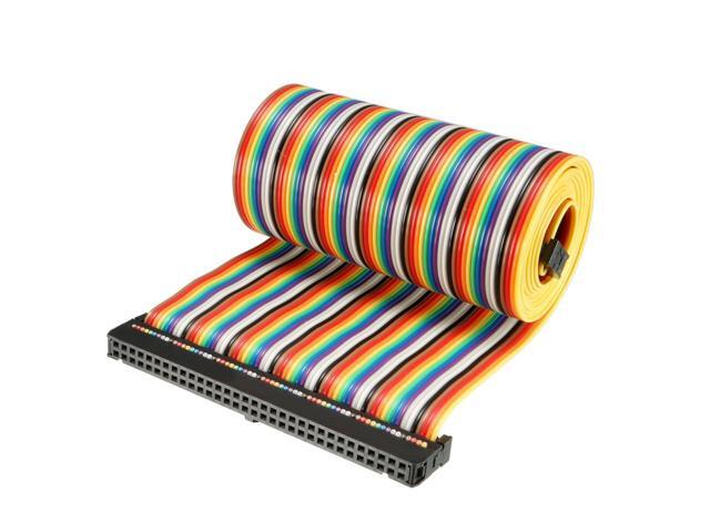 IDC 64 Pins Wire Flat Rainbow Ribbon Cable 118cm 2.54mm Pitch - Newegg.com