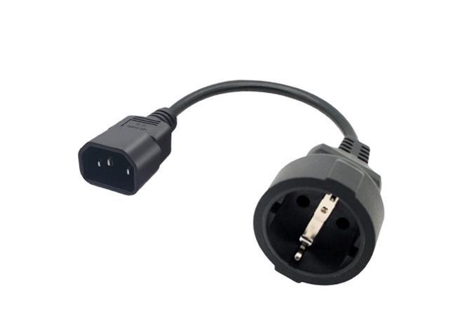 (50cm/1.6ft) IEC320 C14 Male Plug to European Female Socket Power Cord ...