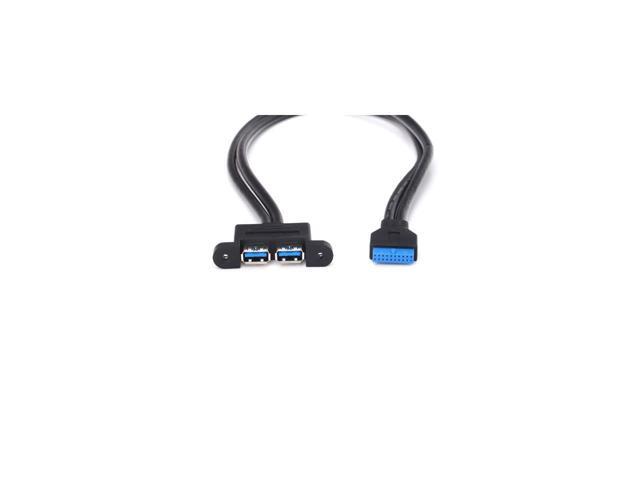20Pin Motherboard to Dual USB 3.0 Cable with screw panel , Main board ...