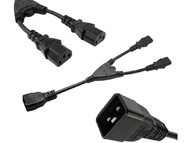 C20 to Dual C13 Splitter Power Cord,Toptekits Heavy Duty C20 Male to 2X C13 Female Y Splitter ...