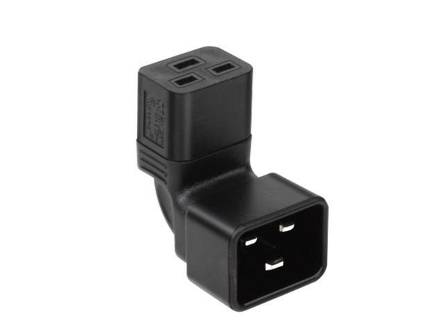 C20 to 90-Degree Angle C19 Power Adapter, IEC 320 C19 to Angled C20 ...