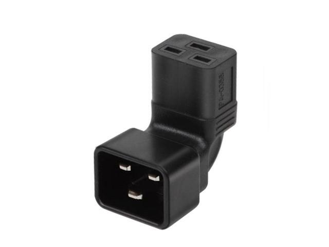 C20 to 90-Degree Angle C19 Power Adapter, IEC 320 C19 to Angled C20 ...