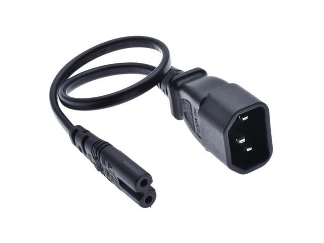 Standard Molded IEC 320 C14 Socket to IEC C7 Plug AC Power Adapter ...