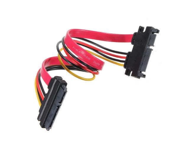 MALE TO FEMALE 7+15 PIN SERIAL ATA SATA DATA POWER EXTE,22P 7+15 Pin ...