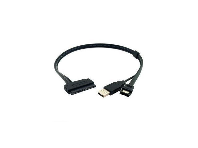 Power eSATA USB A male+eSATA male to SATA 22pin cable for 2.5" HDD 5V ...