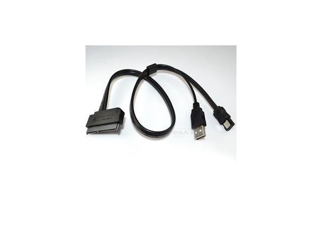 Power eSATA USB A male+eSATA male to SATA 22pin cable for 2.5" HDD 5V ...