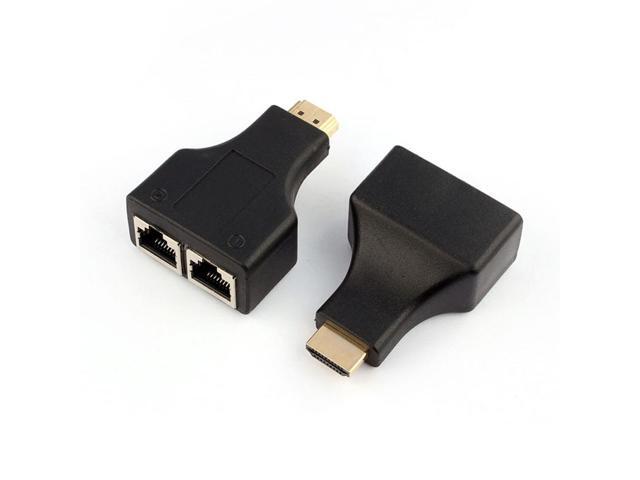 HDMI To Dual RJ45 Network Cable Extender Over by Cat 5e / 6 1080p,30M ...