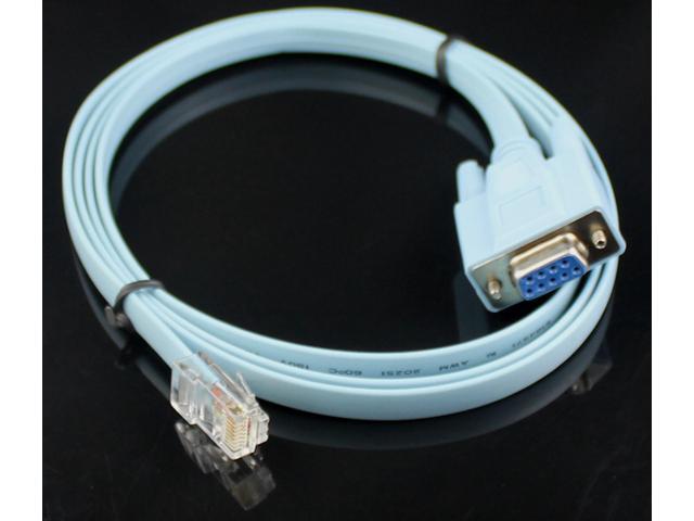 RJ45 Male to RS232 DB9 Female Converter Cat5 Ethernet Cable for Router ...