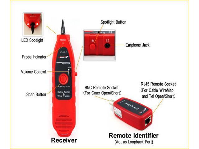 Multipurpose Network Ethernet LAN Phone Cable Tester Scanner RJ45 RJ11 ...
