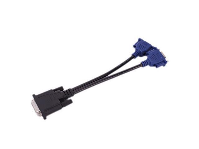 Dvi I Male To 2 Dual Vga Female Monitor Video Splitter Adapter Cable