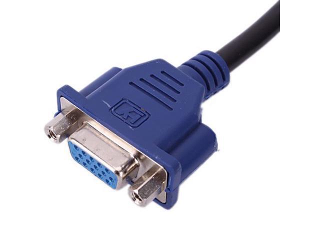 Dvi I Male To 2 Dual Vga Female Monitor Video Splitter Adapter Cable
