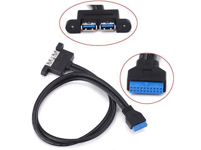 20Pin Motherboard to Dual USB 3.0 Cable with screw panel , Main board ...