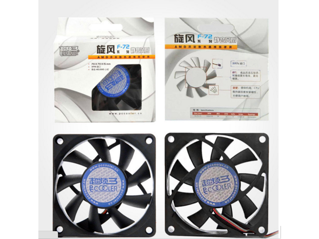 7cm computer case fan quiet ultra-thin 15mm AMD cpu cooler fan 70mm ...
