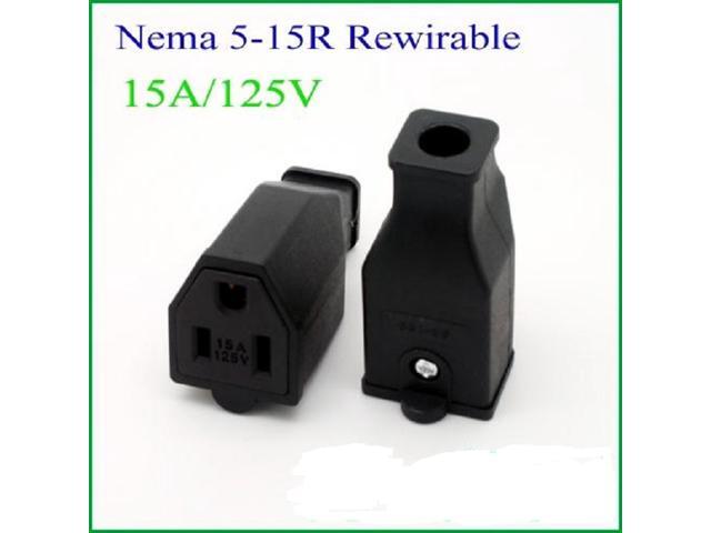 (2 Pack) US socket US receptacle Nema 5-15R, US female connector, NEMA ...