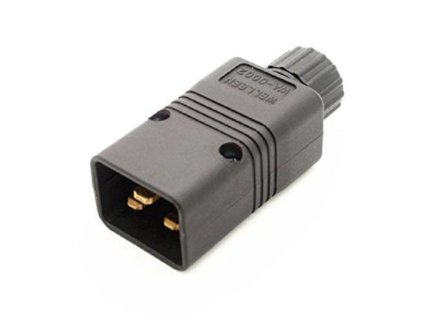 (2 Pack) UPS Power IEC Male C20 Plug Power Cord Cable Plug Rewirable ...