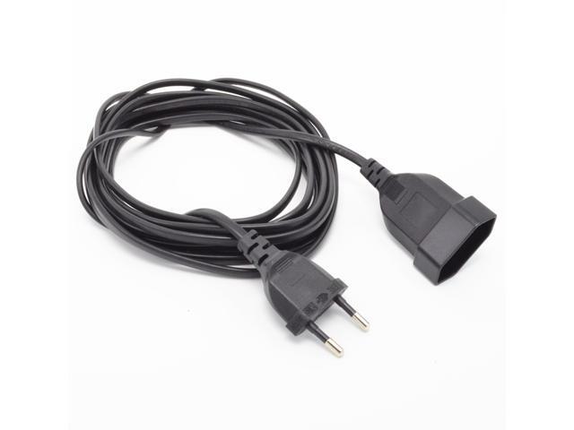 European EU 2 Prong Power Plug Cord Cable Male to Female M/F Power ...