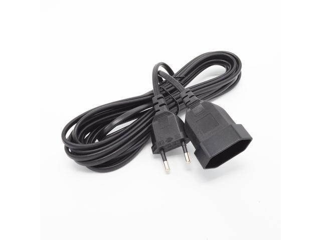European EU 2 Prong Power Plug Cord Cable Male to Female M/F Power ...
