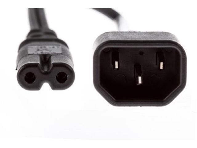 Standard Molded IEC 320 C14 Socket to IEC C7 Plug AC Power Adapter ...