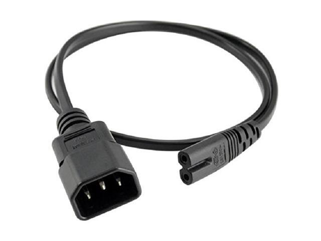 Standard Molded IEC 320 C14 Socket to IEC C7 Plug AC Power Adapter ...