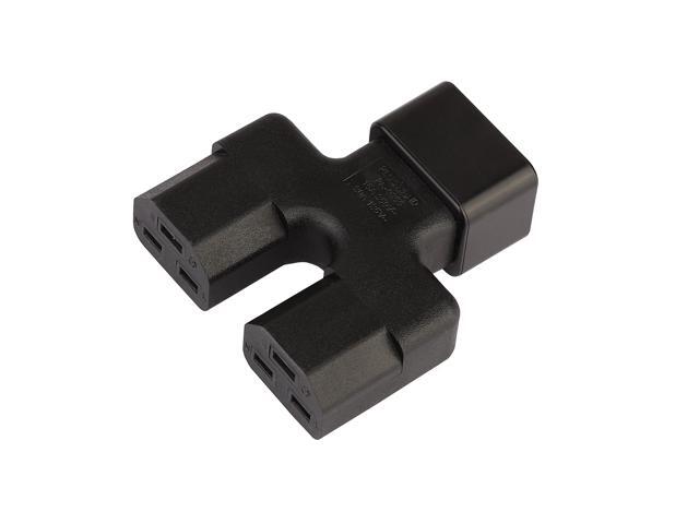 C20 to Dual C21, IEC 320 C20 Male to Dual 2 C21 Female Splitter Power ...