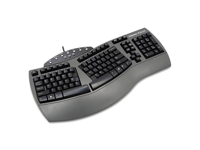 Refurbished: Fellowes 1099511 Microban Split Design Ergo Wired Keyboard ...