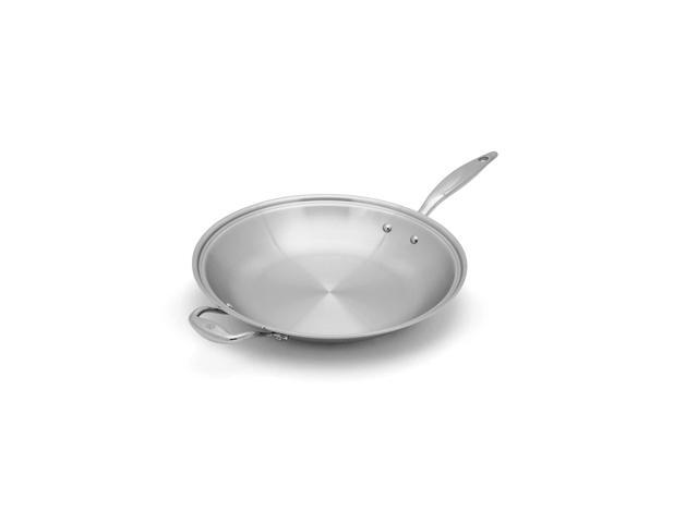 Heritage Steel Enhanced 5-ply Stainless Steel 13.5" Shallow Wok ...