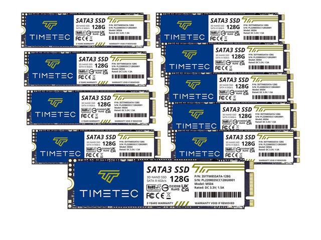 Timetec 128GBx10 (10 Pack) SSD 3D NAND TLC SATA III 6Gb/s M.2 2280 NGFF ...