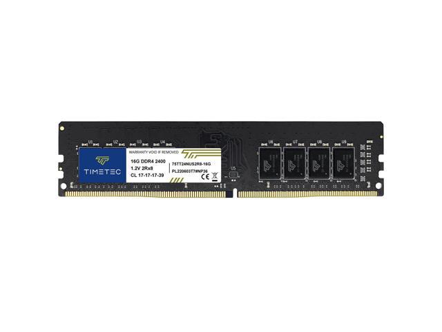 Timetec 16GB DDR4 2400MHz PC4-19200 Non-ECC Unbuffered 1.2V CL17 2Rx8 Dual Rank 288 Pin UDIMM ...