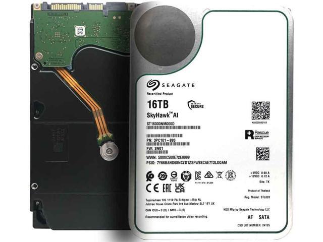 Refurbished: Seagate Skyhawk AI ST16000NM000D 16TB Video Internal Hard ...