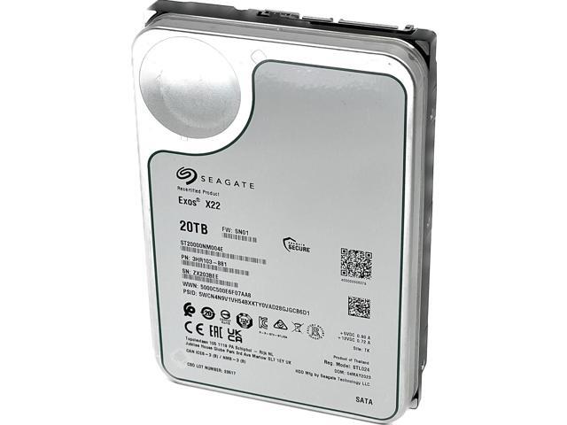 Refurbished: Seagate Exos X22 20TB SATA 6Gb/s 7200RPM 3.5" Enterprise ...