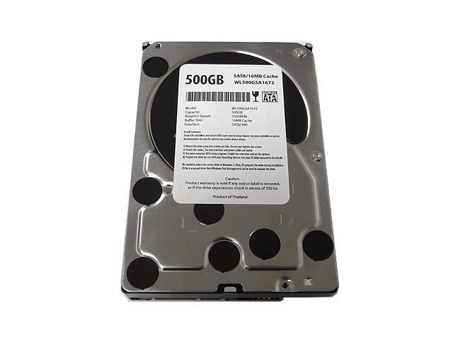 WL 500GB 16MB Cache 7200RPM SATA2 (3.0Gb/s) 3.5" Internal Desktop Hard ...