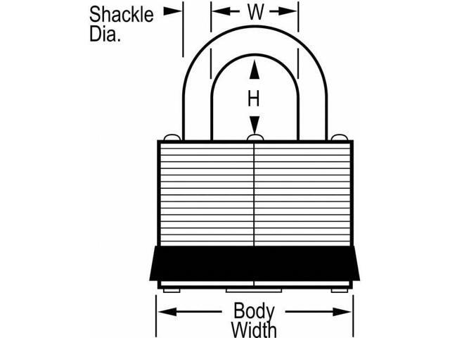 MASTER LOCK 1KA Padlock, Keyed Alike, Standard Shackle, Rectangular ...