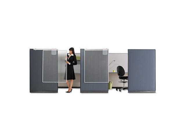 Quartet Workstation Privacy Screen 36w x 48d Translucent Clear/Silver ...