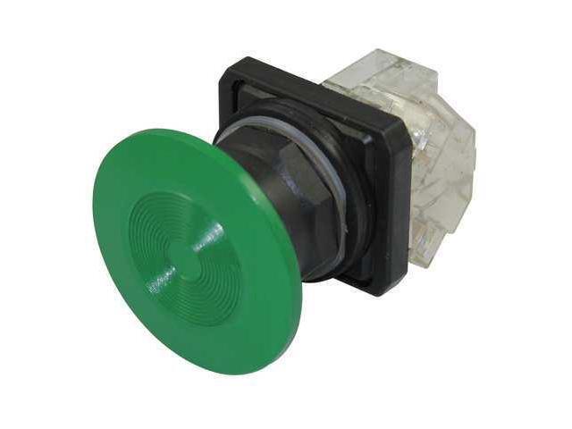DAYTON 30G456 Non-Illuminated Push Button, 30 mm, 1NC, Green - Newegg.com