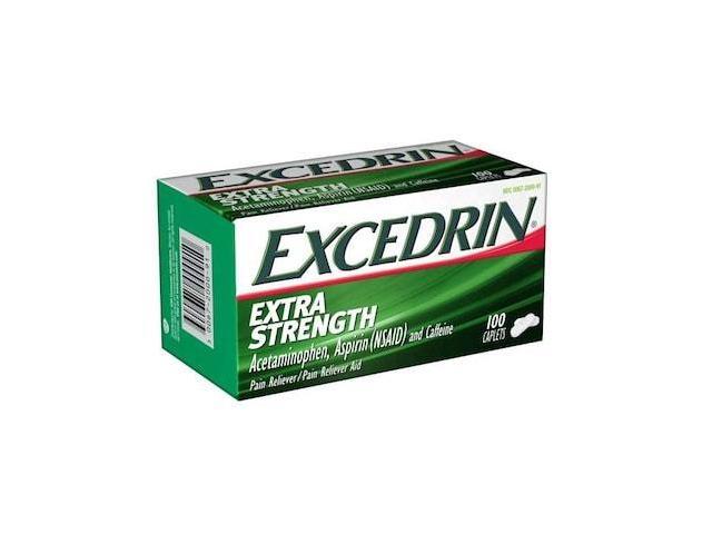 EXCEDRIN 44056386 Extra Strength Acetaminophen, Aspirin Caplets, 100 ...