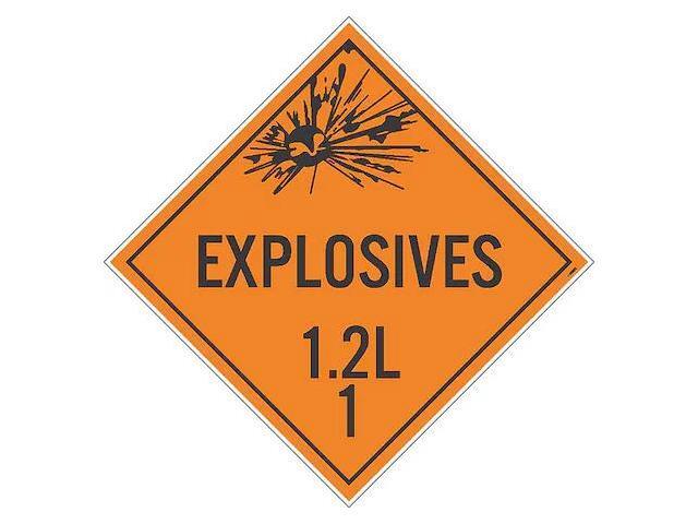 NMC DL91TB50 Explosives 1.2L 1 Dot Placard Sign, Pk50 - Newegg.com
