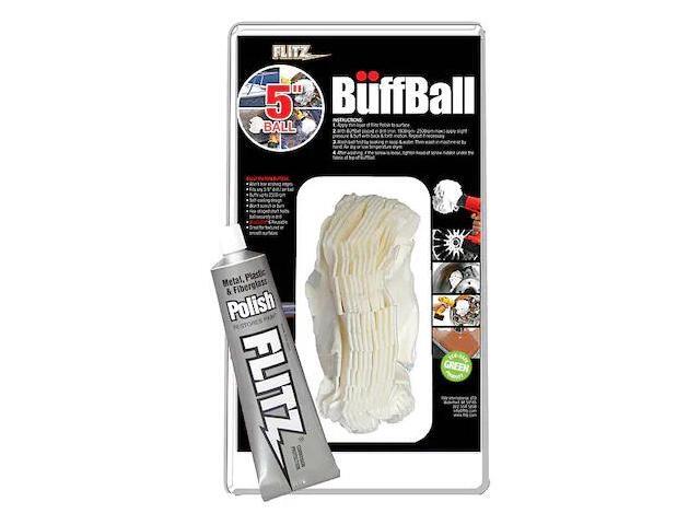 FLITZ PB 101-50 Flitz Buff Ball - Large 5" - Orange w/1.76oz Tube Flitz ...
