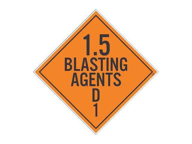 NMC DL35TB100 Dot Placard Sign, D1, 1.5 Blasting Agents, Pk100 - Newegg.com