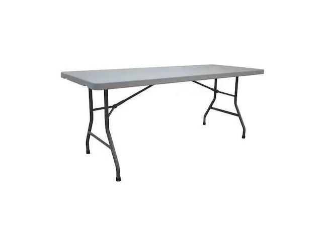 ZORO SELECT 12F625 Rectangle Folding Table, 30" W, 72" L, 29" H, Blow ...