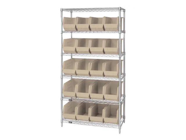 QUANTUM STORAGE SYSTEMS WR6-265IV Giant Open Hopper Wire Shelving ...