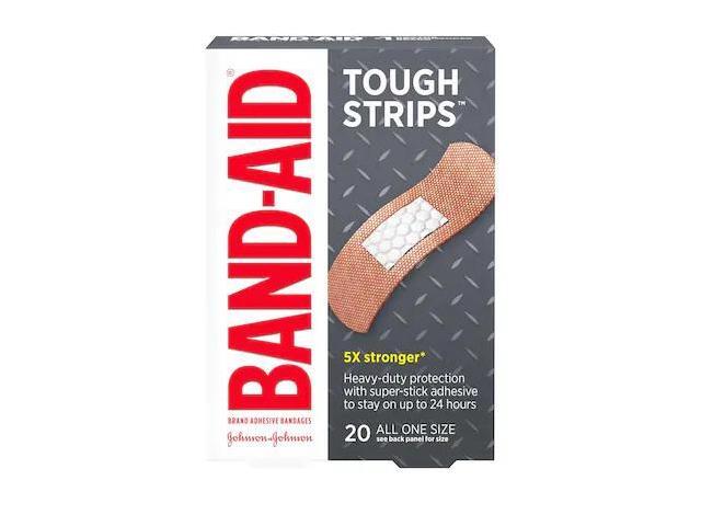BAND-AID 1117131 Band-Aid Tough Strips 5X Stronger Bandage 20 Count ...