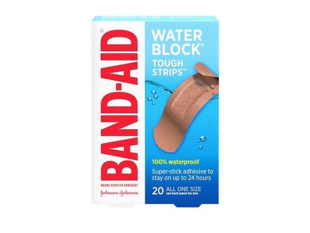 BAND-AID 1117136 Band-Aid Water Block Tough Strip Bandage 20 Count ...