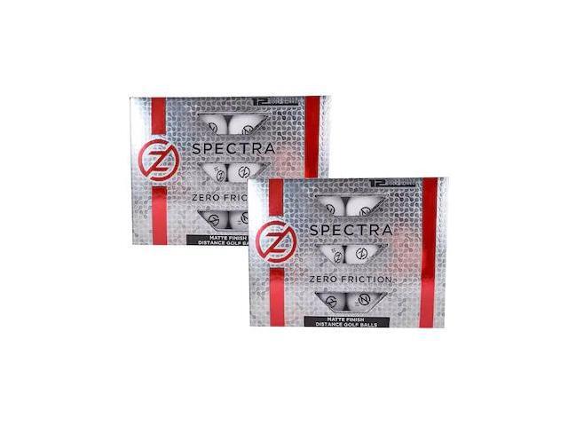 ZERO FRICTION CC210003 2 Dozen Spectra Matte Finish Golf Balls, White ...