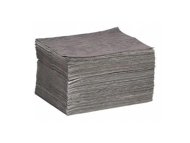 SPILLTECH GPB100M Sorbent Pad, 24 gal, 15 in x 19 in, Universal, Gray ...