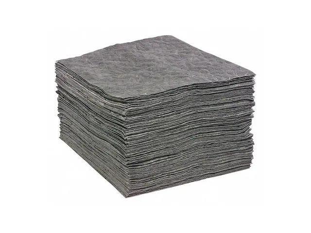 SPILLTECH GPL100H Sorbent Pad, 28 gal, 15 in x 19 in, Universal, Gray ...