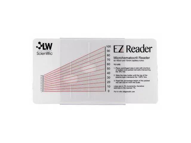 LW Scientific EZ Reader Slider Card for ZIP Combo and other Hematocrit ...