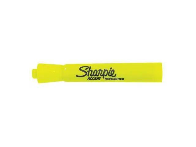 SHARPIE MK601FYE Sharpie Accent® Highlighters, Fluorescent Yellow, 12 ...