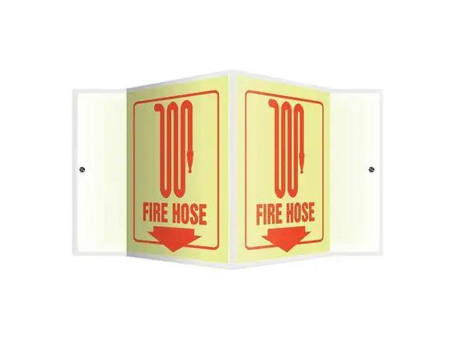 ACCUFORM PSP350 Fire Hose Sign,6X8-3/4",R/Glow,FH,ENG - Newegg.com