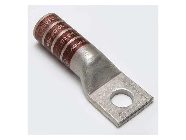 BURNDY YA34N One-Hole Compression Lug, 500 kcmil Max, 1/2 in Stud, Long ...